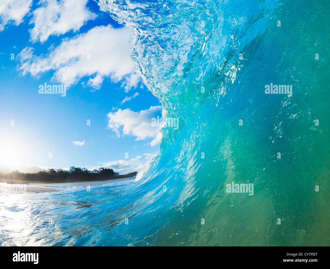 Blue Ocean Wave Stock Photo - Alamy
