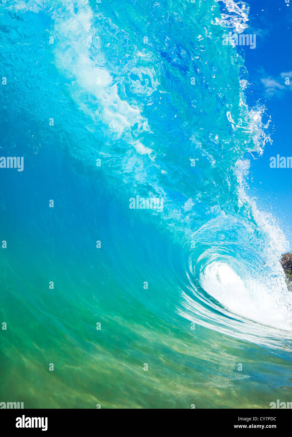 Blue Ocean Wave Stock Photo - Alamy