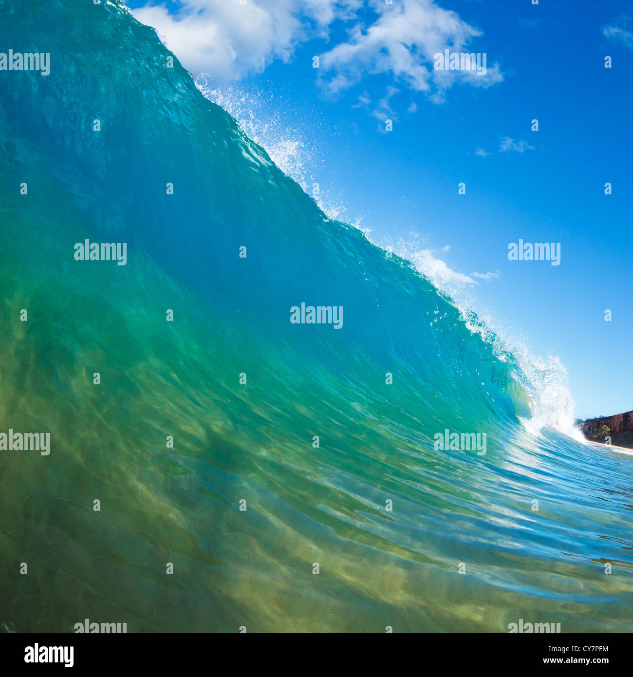 Blue Ocean Wave Stock Photo - Alamy