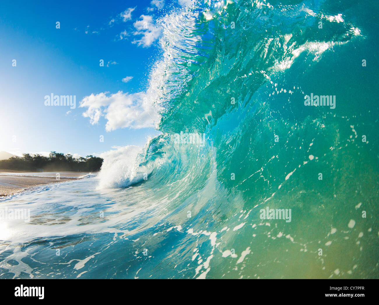 Blue Ocean Wave Stock Photo - Alamy