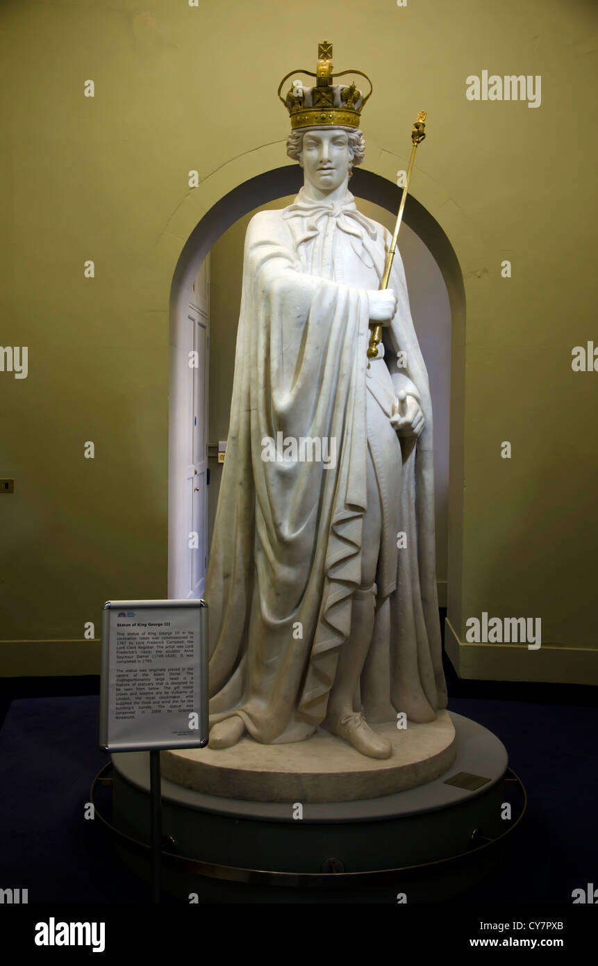 Statue of King George III in Register House at the east end of Princes ...