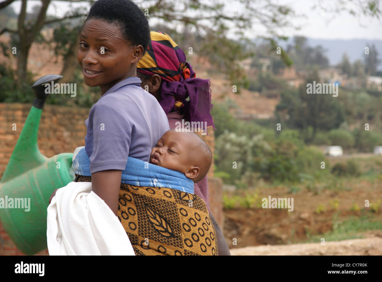 Rwanda, Kigali Local Woman with baby Stock Photo - Alamy