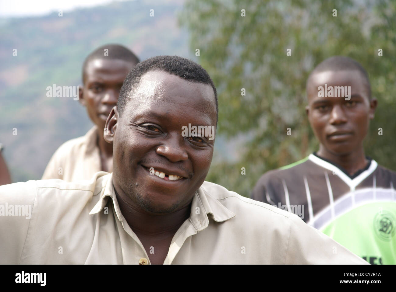 Rwanda, Virunga Mountains, Local men Stock Photo - Alamy