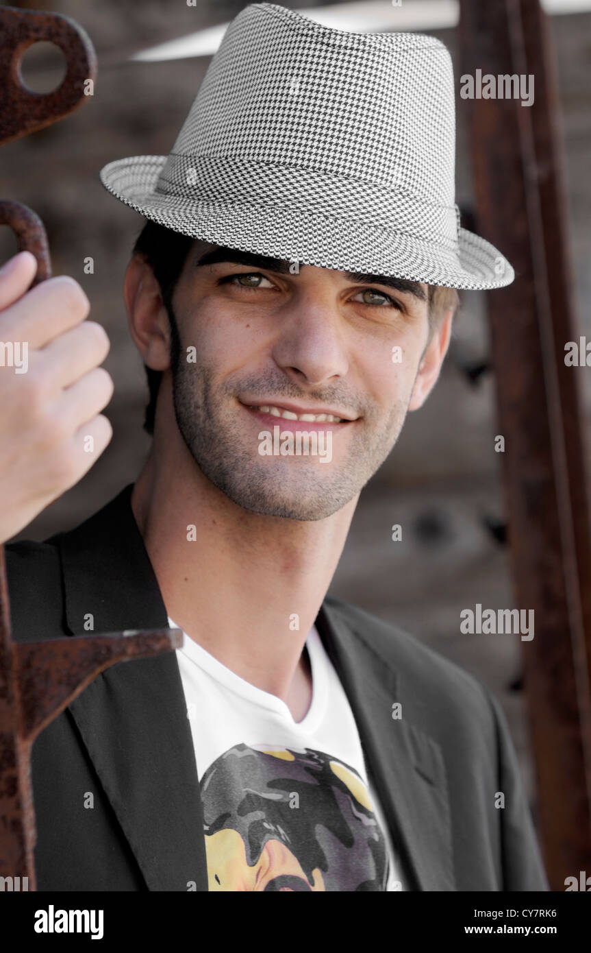 Black hat man classic look hi-res stock photography and images - Alamy