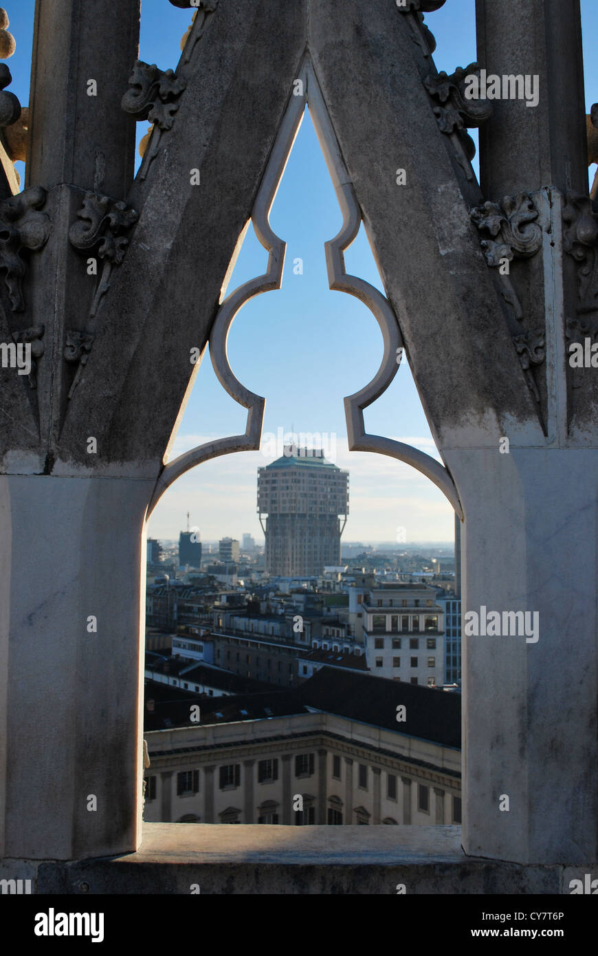 Silver building sky tower observation hi-res stock photography and ...