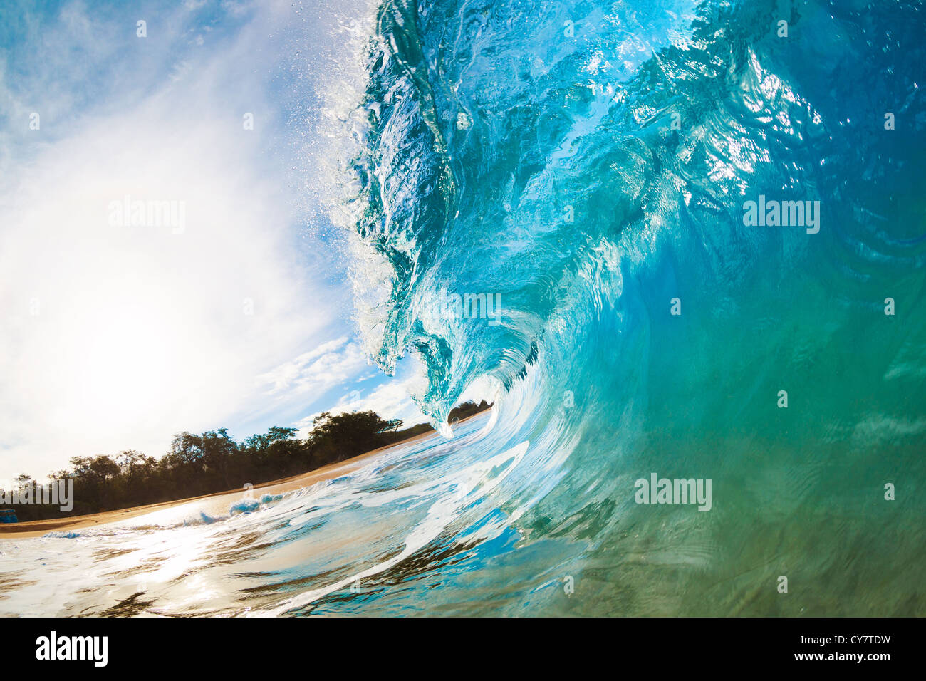 Beach barrel wave hi-res stock photography and images - Alamy