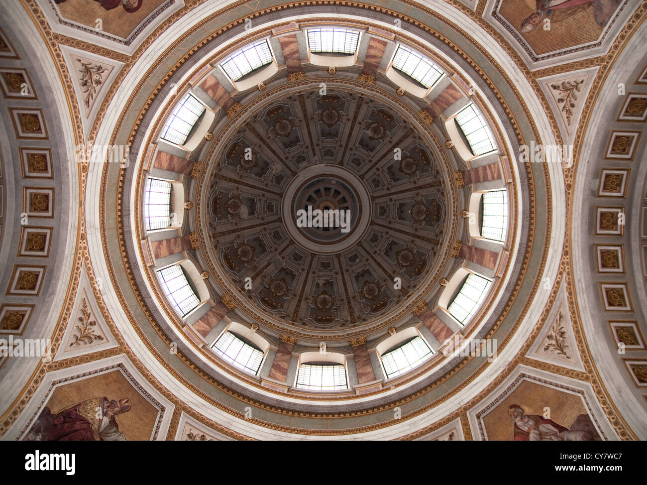 Basilica tower cupola in Esztergom - Hungary Stock Photo - Alamy