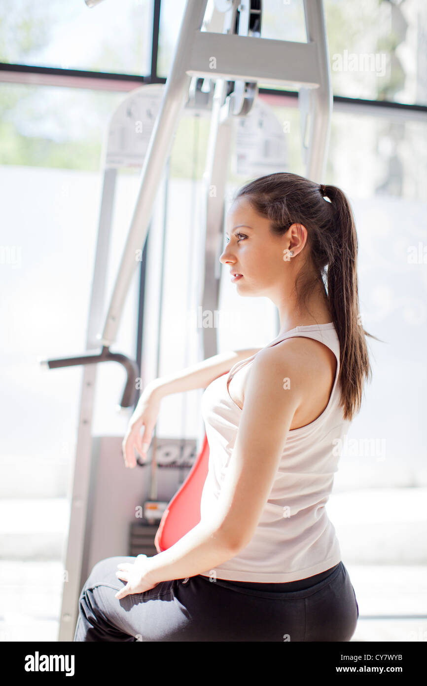 Girl in the gym Stock Photo - Alamy