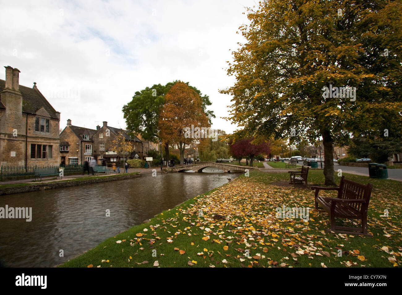 Bourton on the Water in Autumn Stock Photo - Alamy