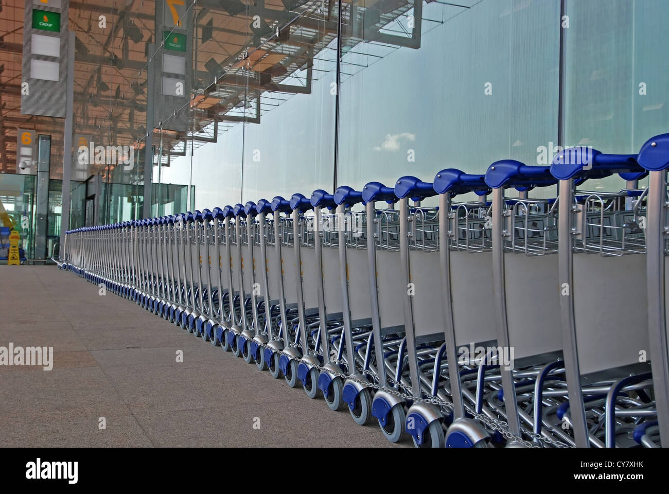 goods trolley parked at the hall Stock Photo - Alamy