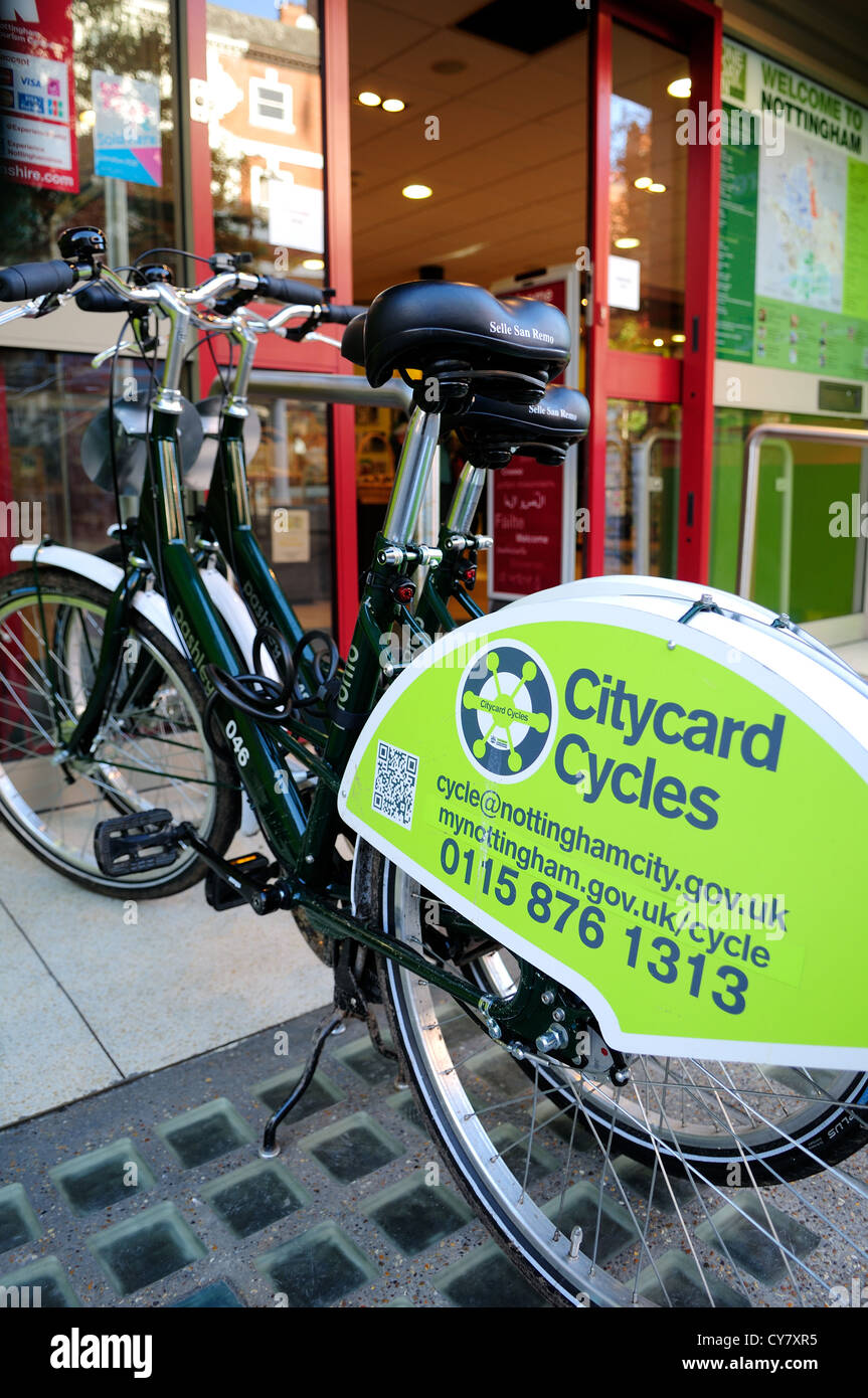 Nottingham City Council Hire Cycles Stock Photo - Alamy