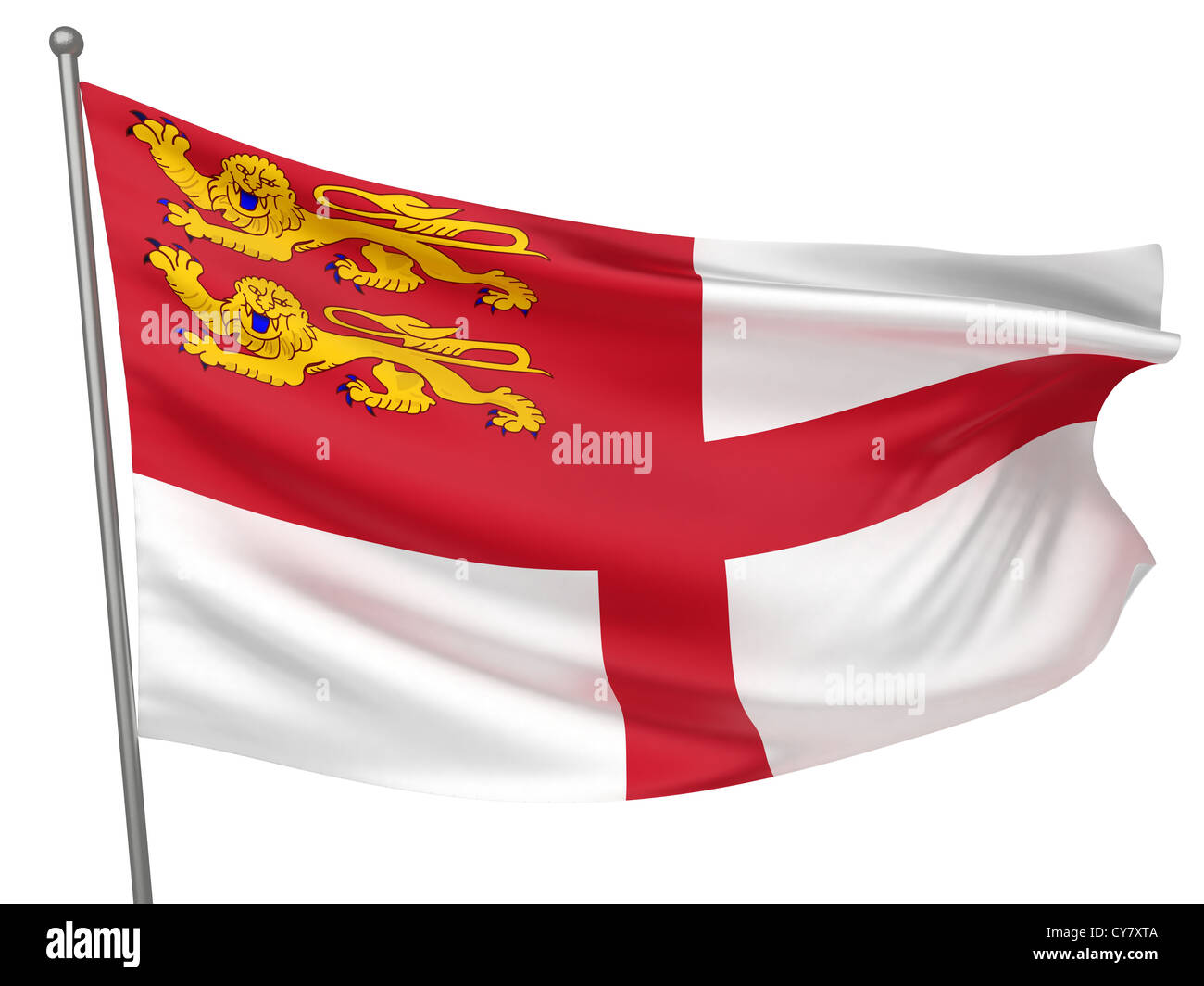 Sark National Flag - All Countries Collection - Isolated Image Stock ...