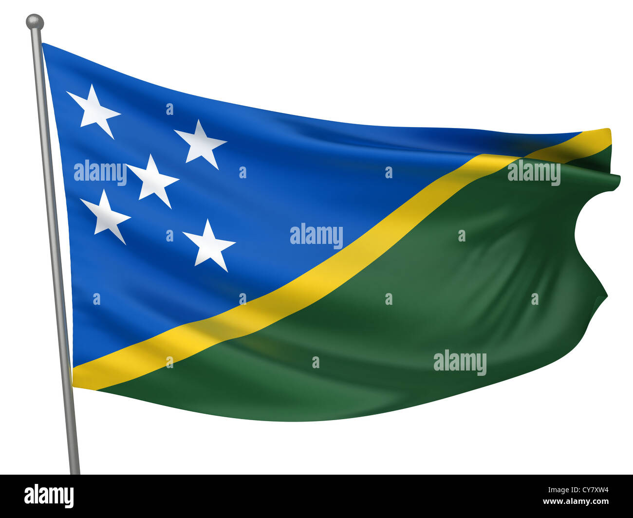 Solomon Islands National Flag - All Countries Collection - Isolated ...