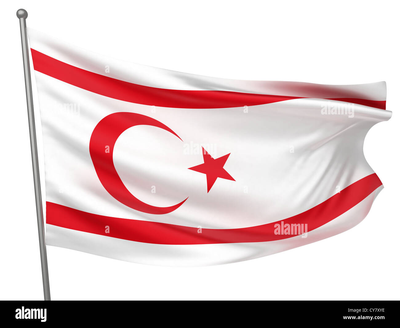 Turkish Republic of Northern Cyprus National Flag - All Countries ...