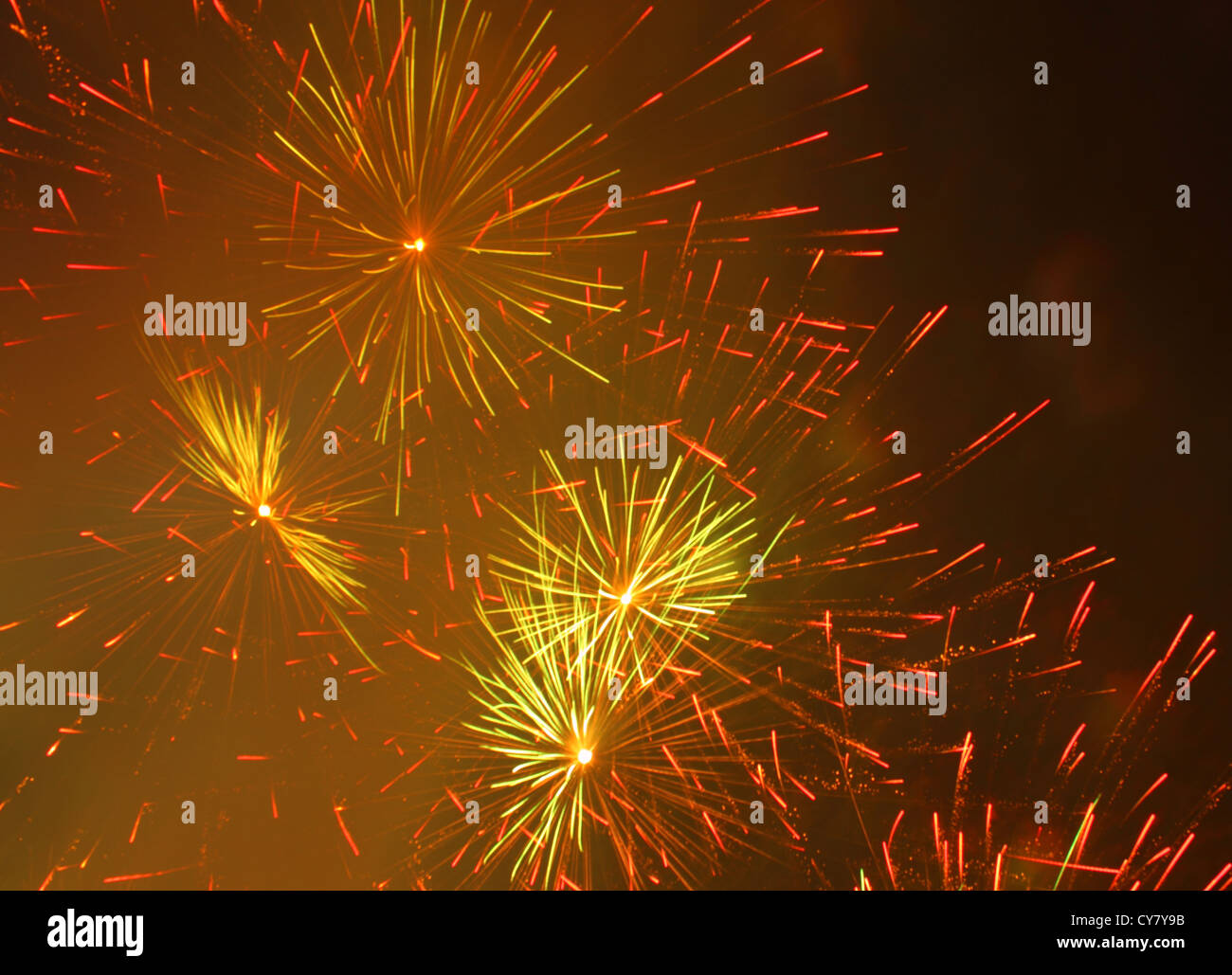 fireworks in night sky Stock Photo - Alamy