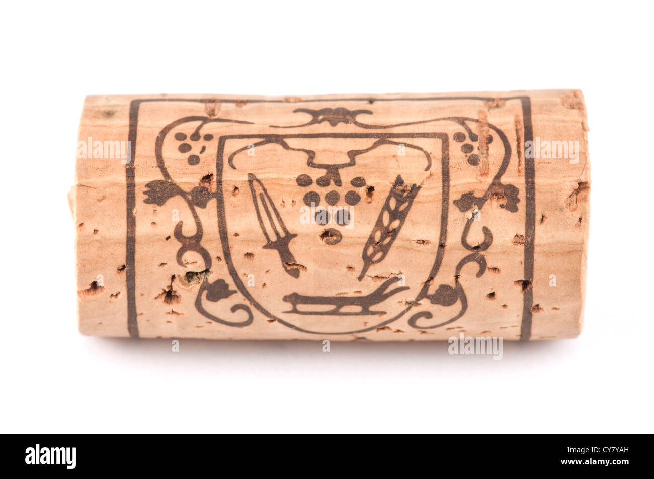 Single cork isolated on white Stock Photo - Alamy