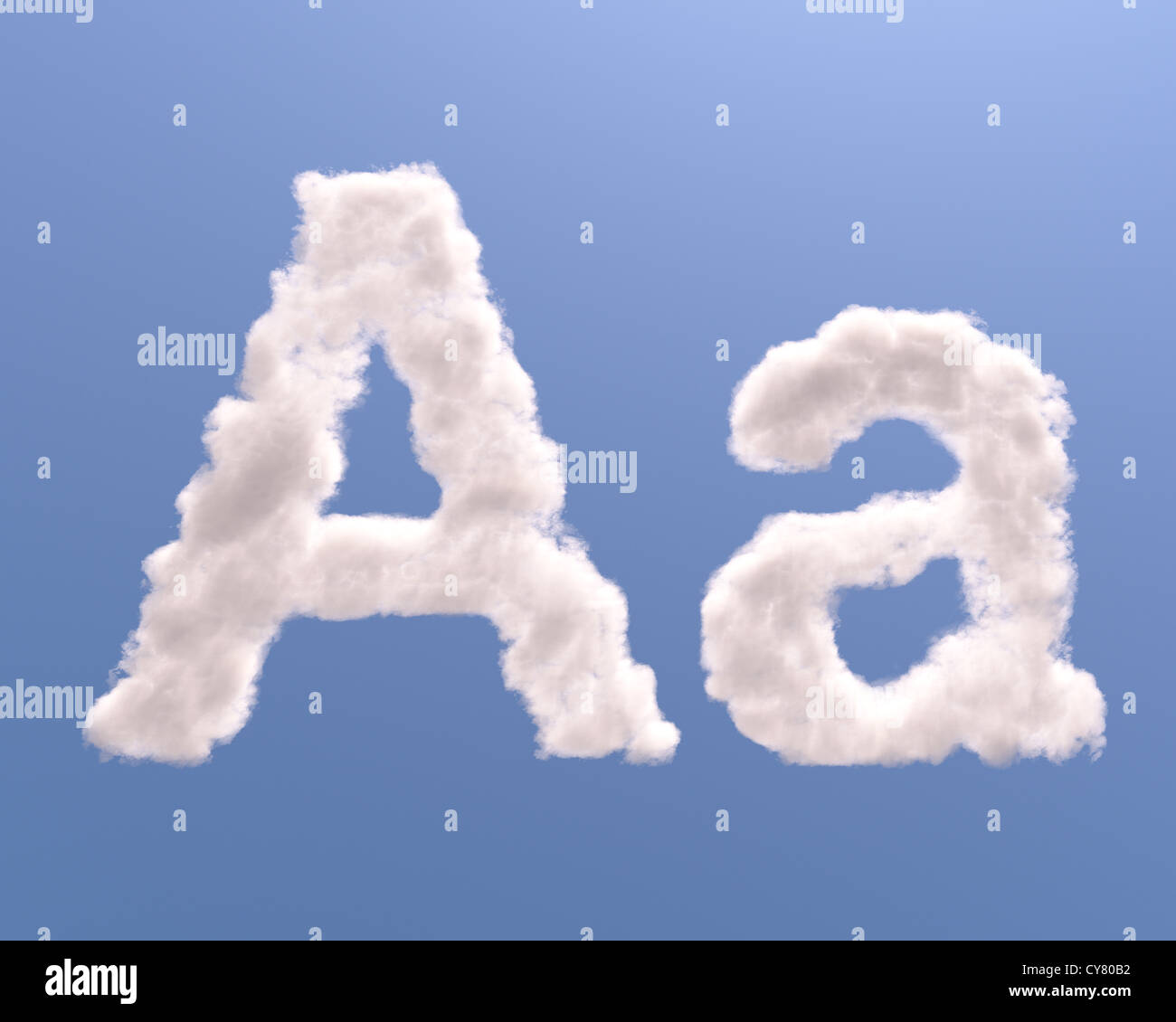 Letter A cloud shape, isolated on white background Stock Photo - Alamy