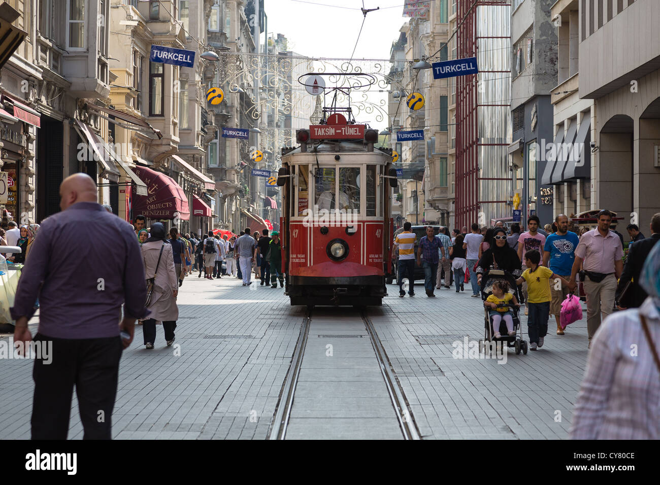 Istiklal Street in Taksim, Istanbul, Turkey Stock Photo - Alamy