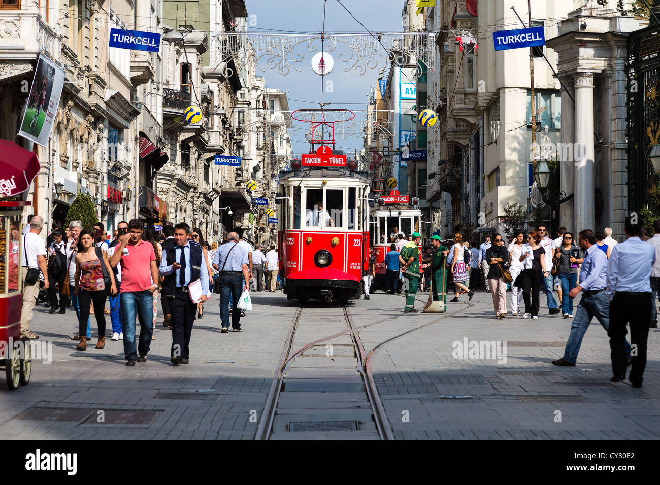 Istiklal Street in Taksim, Istanbul, Turkey Stock Photo - Alamy