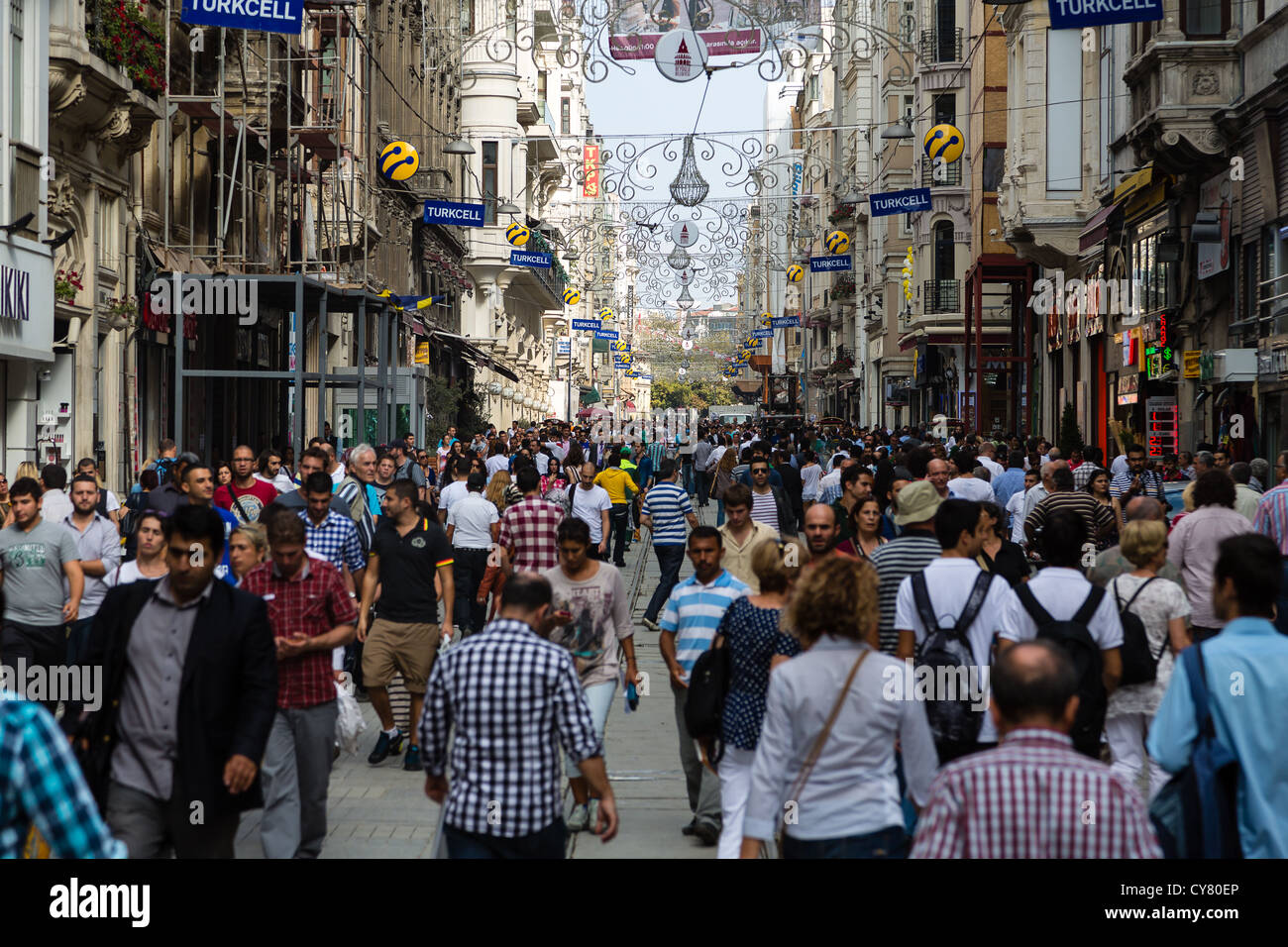 Crowded istiklal street in istanbul hi-res stock photography and images ...