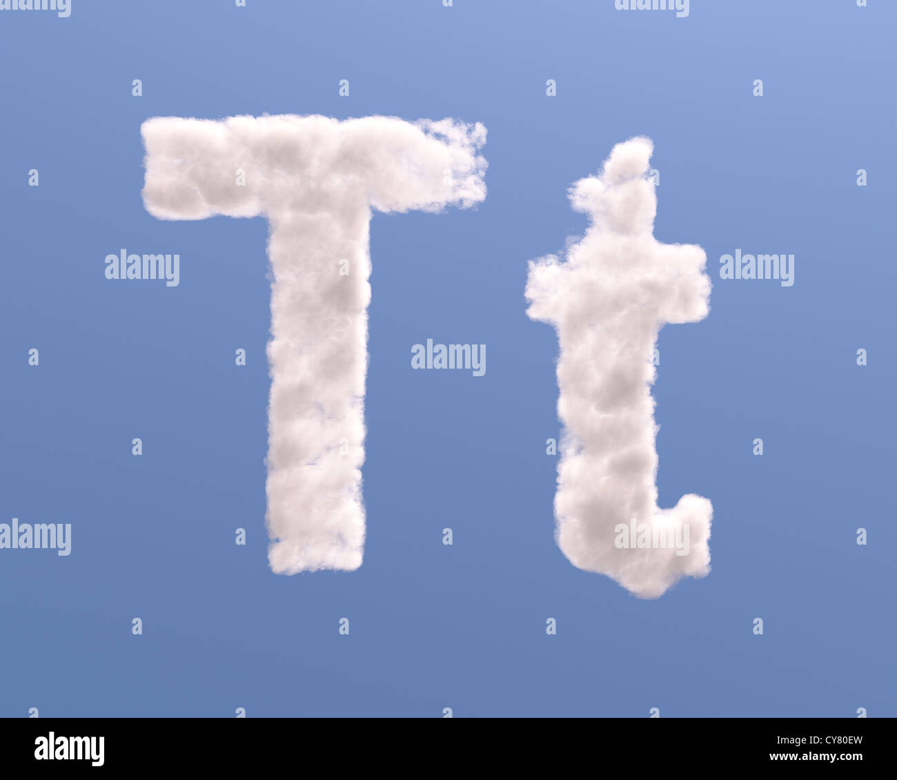 Letter T cloud shape, isolated on white background Stock Photo - Alamy