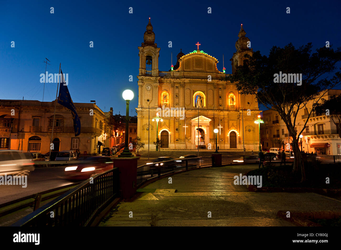 Church in Msida, Malta Stock Photo - Alamy
