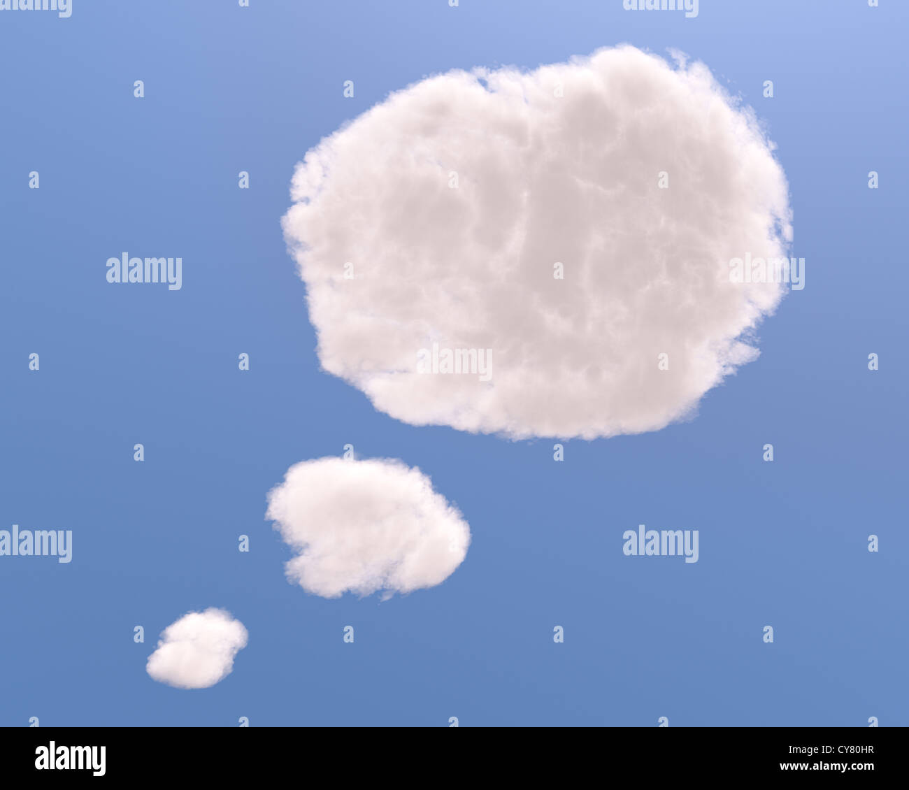 Text bubble cloud shape, isolated on white background Stock Photo - Alamy