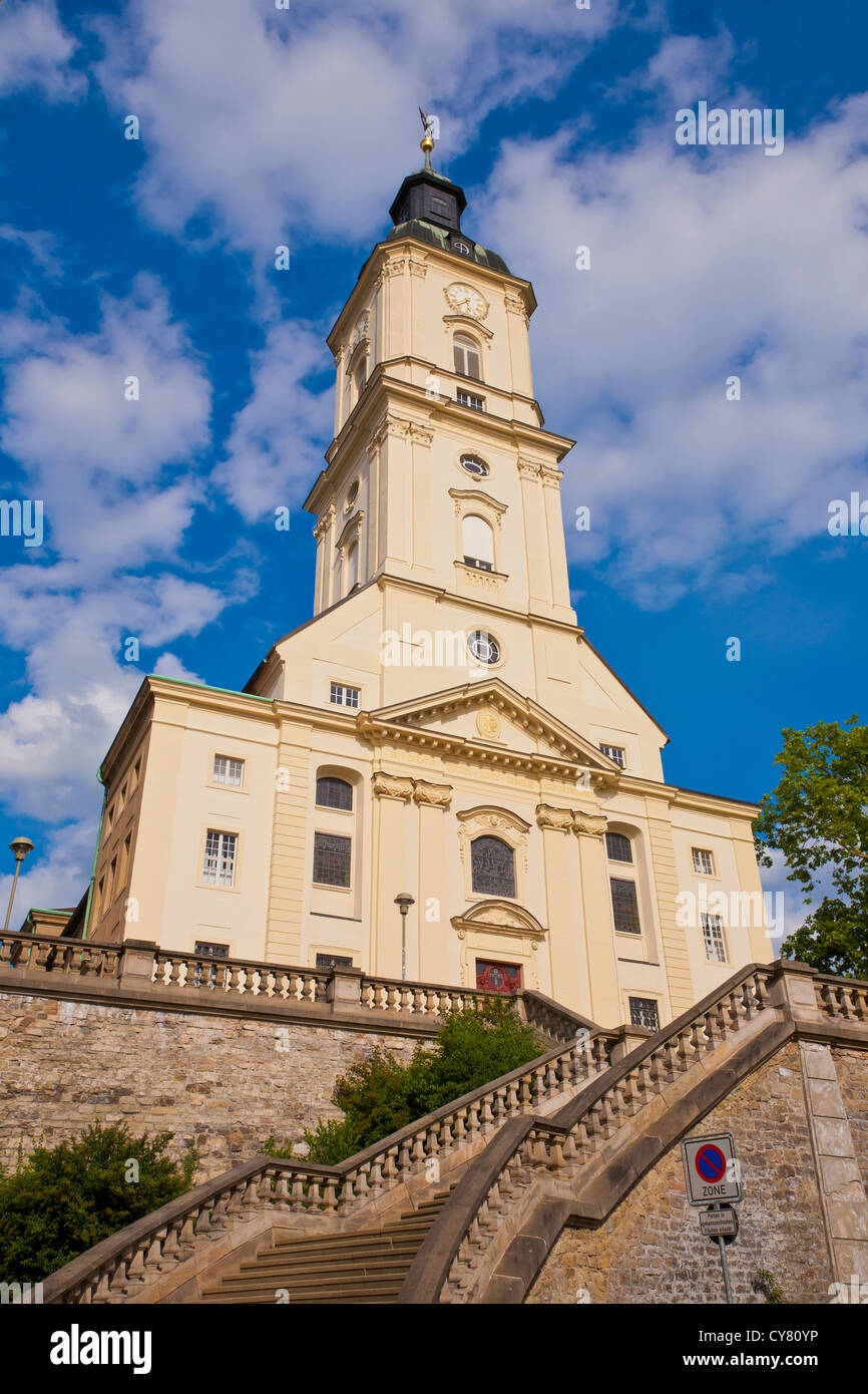 SALVATORKIRCHE CHURCH AT NIKOLAIBERG IN GERA, THURINGIA, GERMANY Stock ...