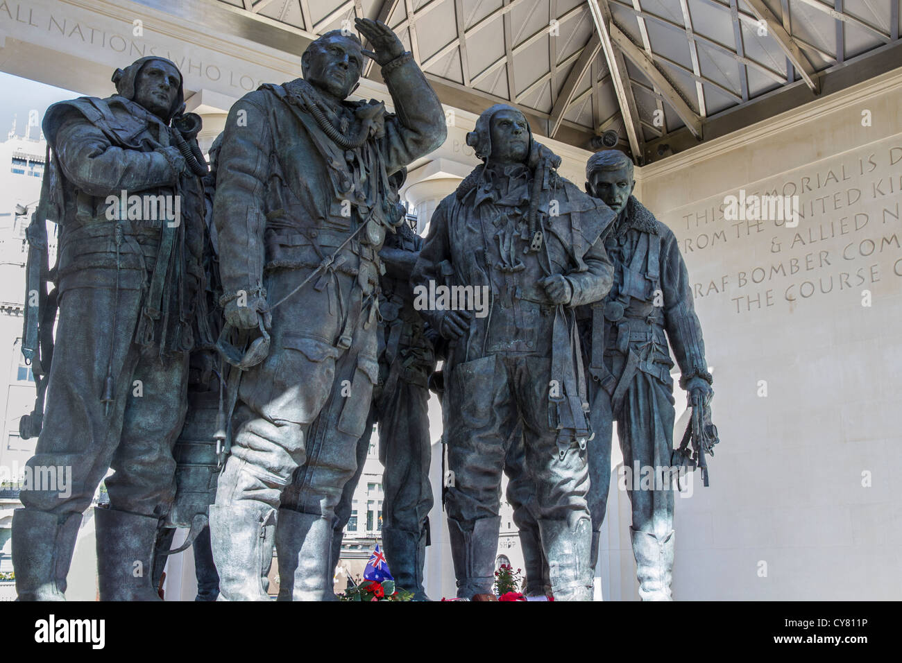 England London World War II Bomber Command memorial Stock Photo - Alamy