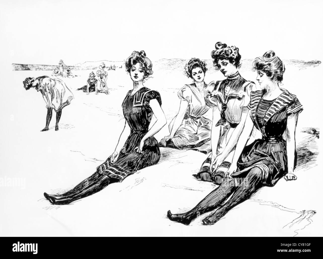 Bathing suits 1900 hi-res stock photography and images - Alamy