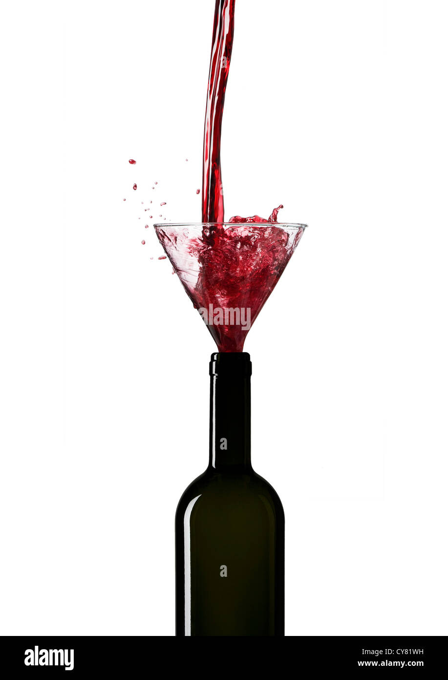 Wine poured bottle hi-res stock photography and images - Alamy