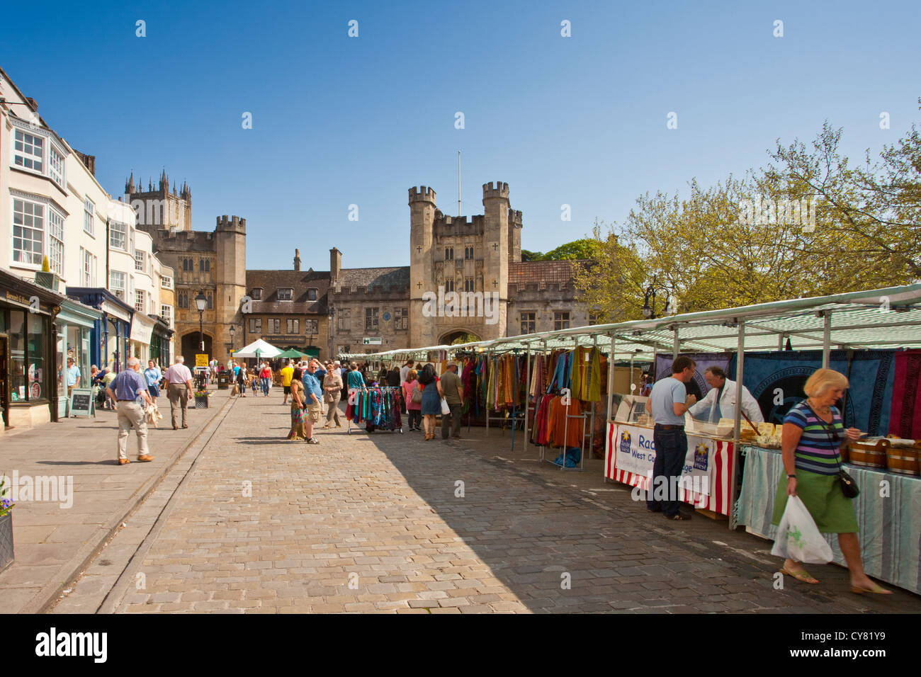 The Market Place in Wells, Somerset, England, UK Stock Photo - Alamy
