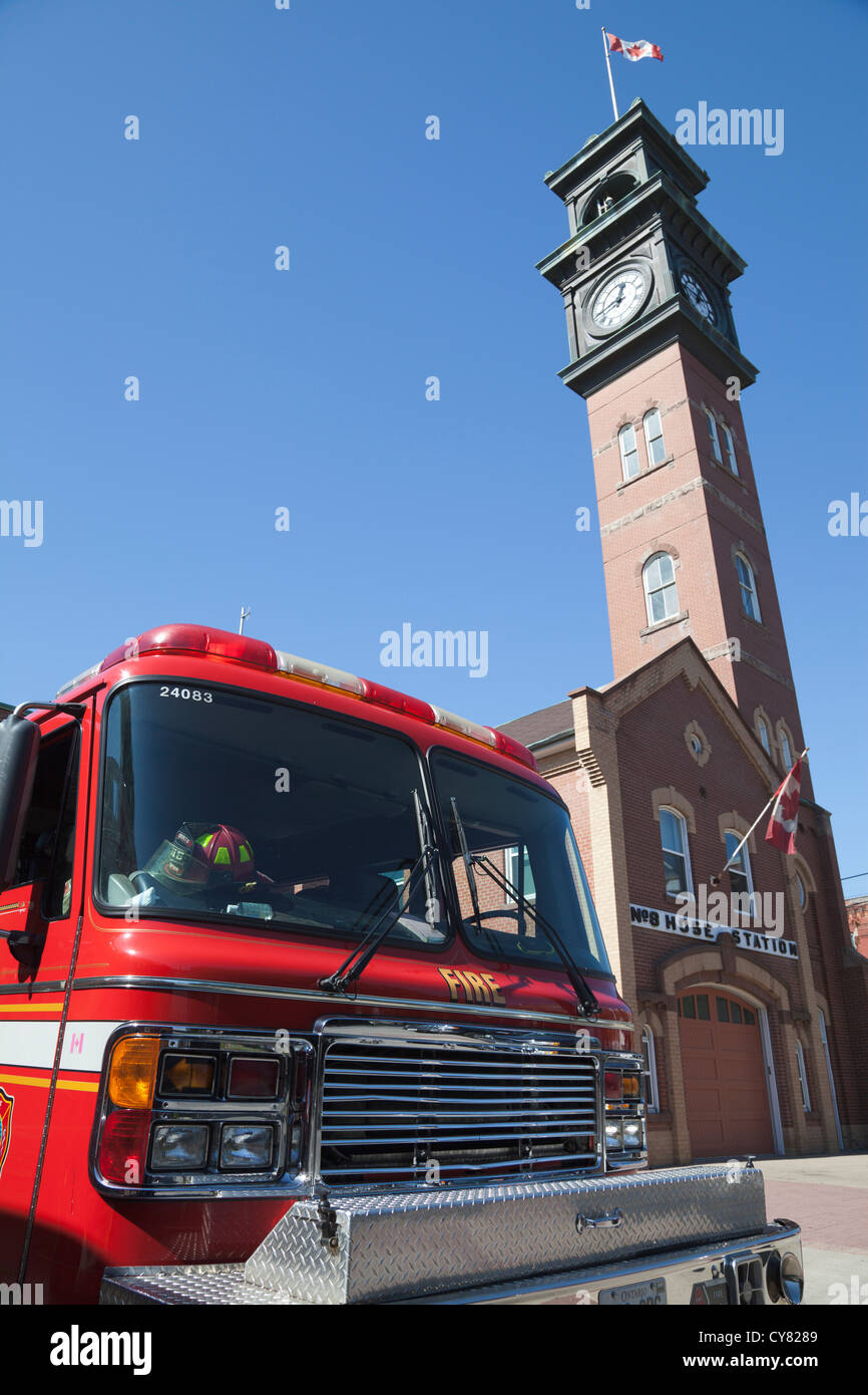 Toronto fire truck outside fire station. Toronto, Ontario, Canada Stock ...