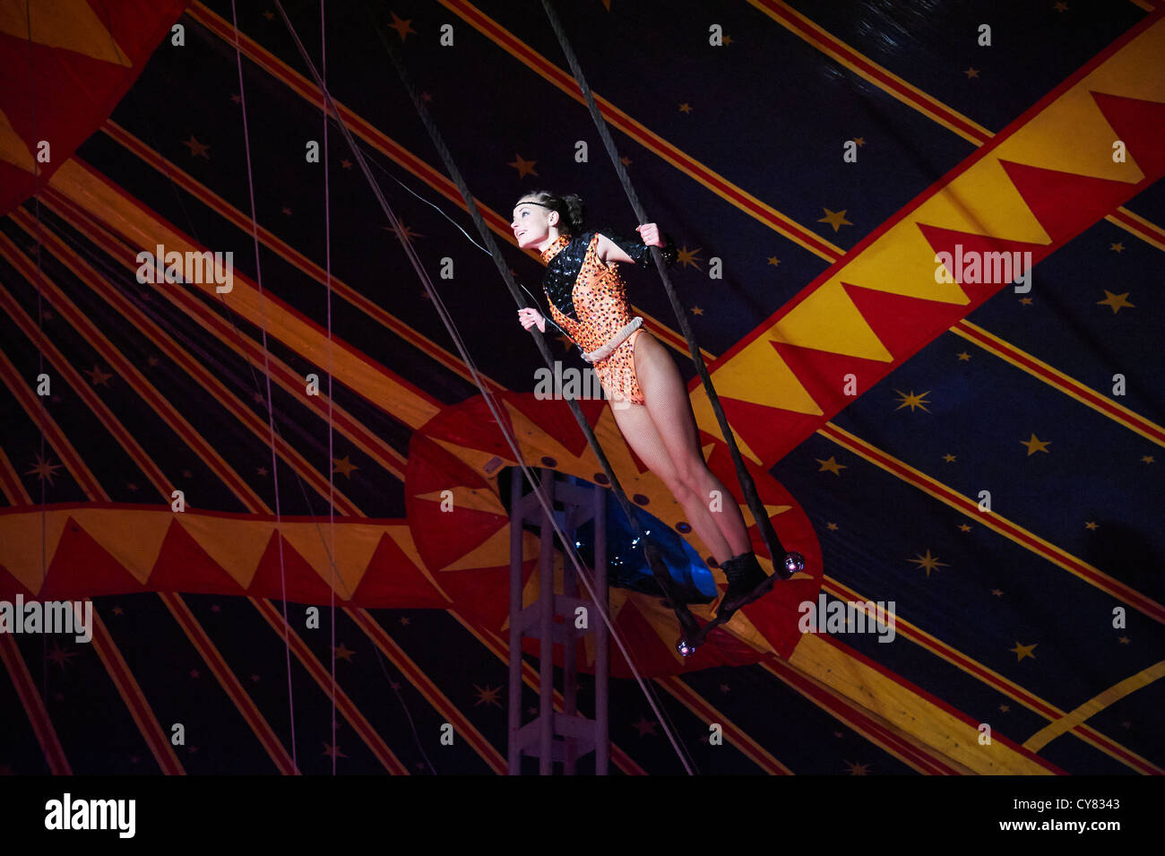 Circus tent inside hi-res stock photography and images - Alamy