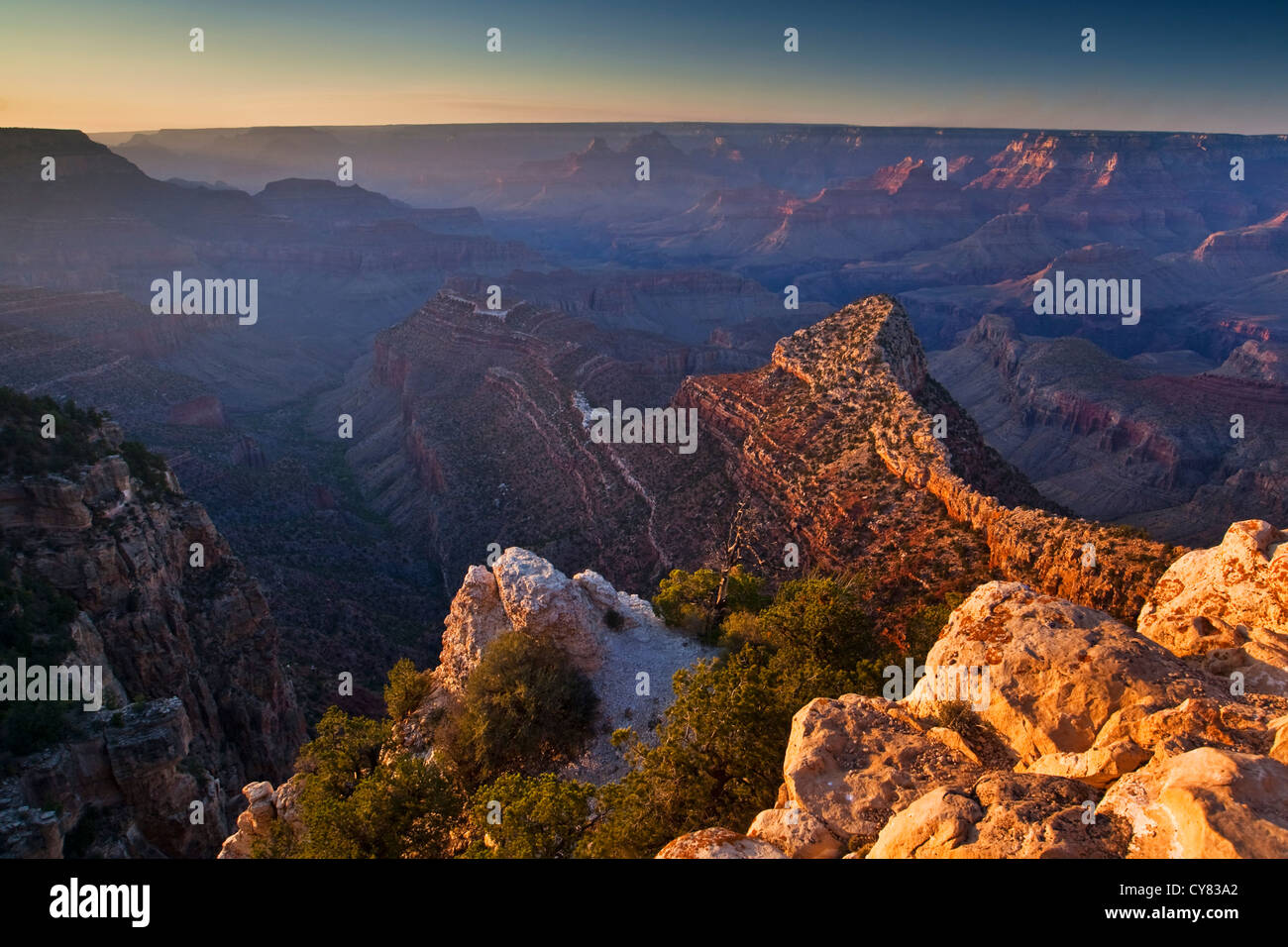 Sunset from Grandview Point, South Rim, Grand Canyon National Park ...