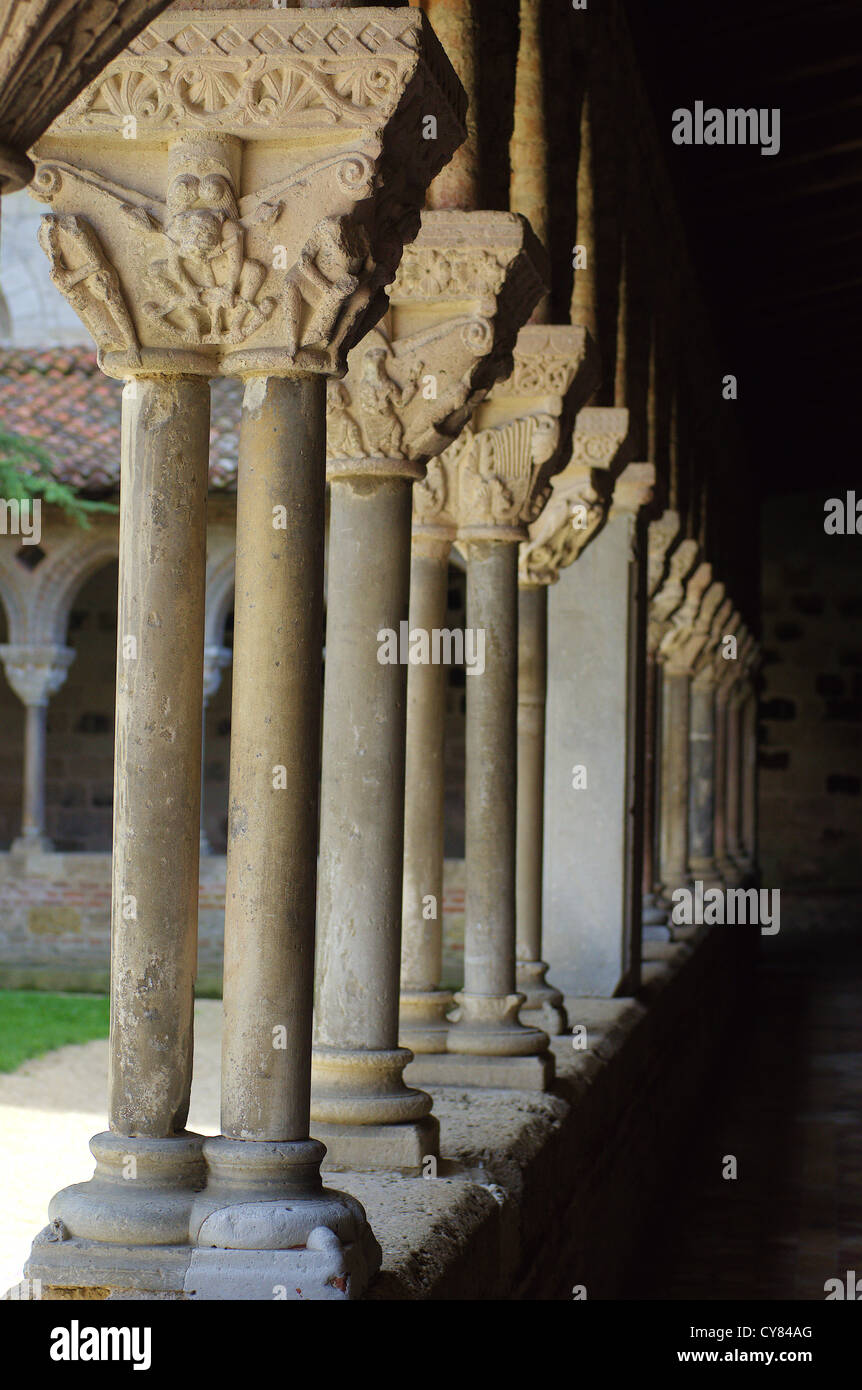 Cluniac cloister Abbey of Saint-Pierre Moissac Stock Photo - Alamy