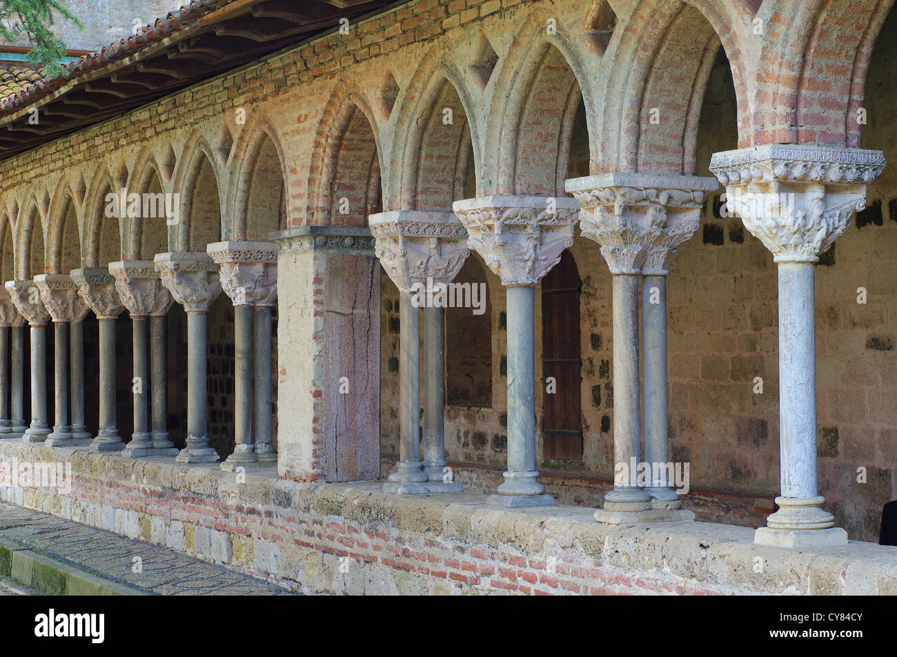 Cluniac cloister Abbey of Saint-Pierre Moissac Stock Photo - Alamy