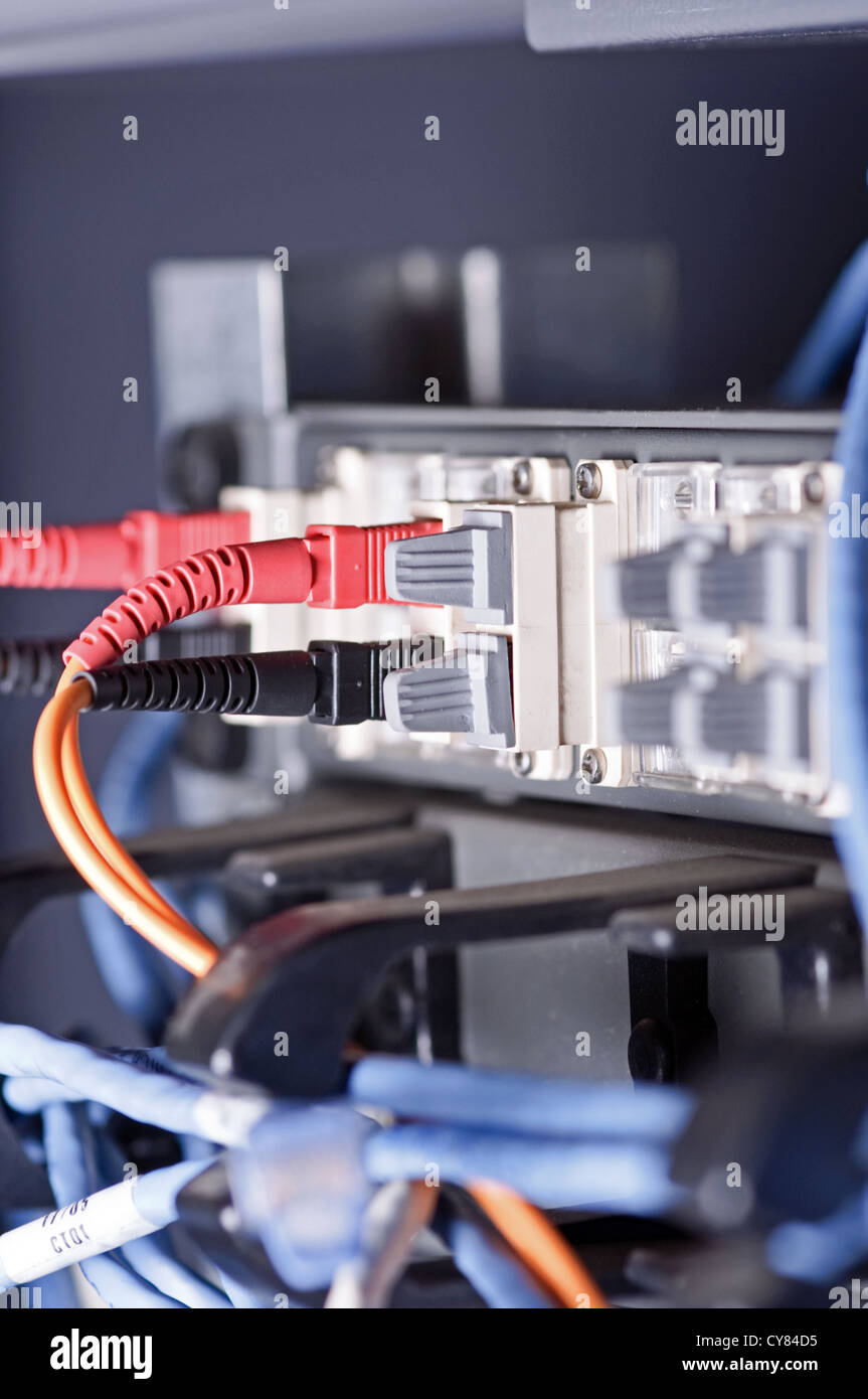 Photo of big server and wires Stock Photo - Alamy