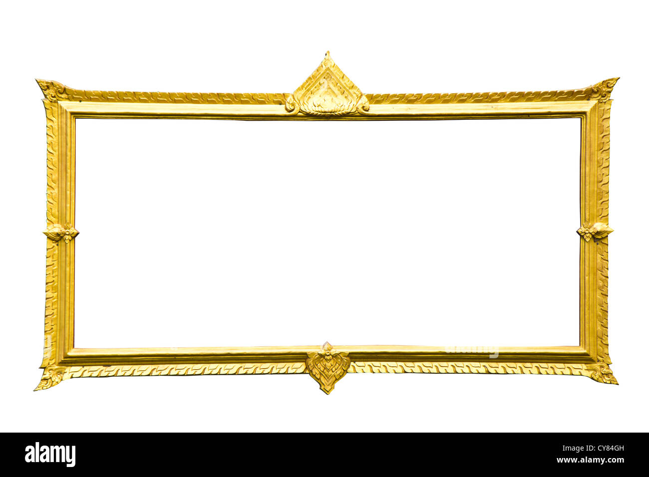 Thai style golden frame for picture, sign Stock Photo - Alamy