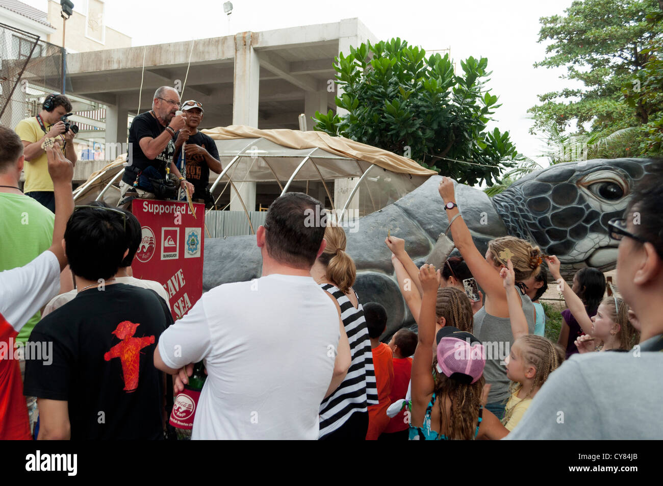 The Bali Sea Turtle Society (BSTS) releases Olive ridley hatchlings on ...