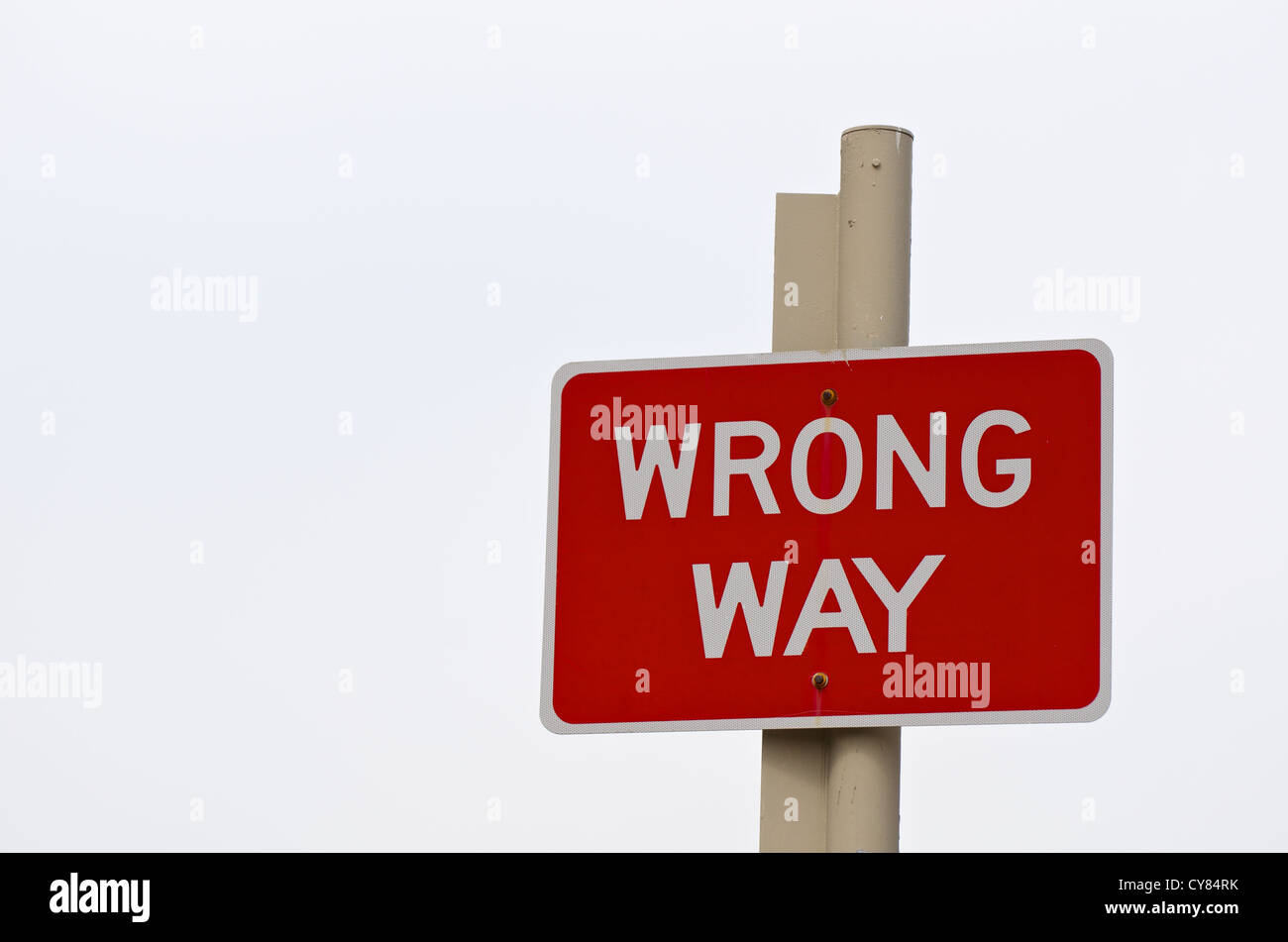 Wrong way sign hi-res stock photography and images - Alamy