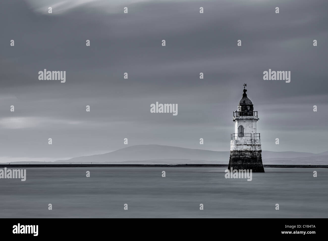 Lighthouse Lune Morecambe Bay Stock Photo - Alamy