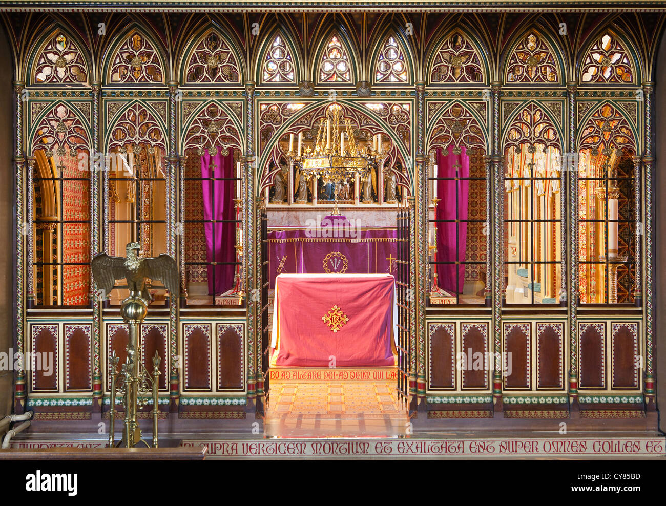 Rood screen. St Giles church, Cheadle, Staffordshire, designed in the ...