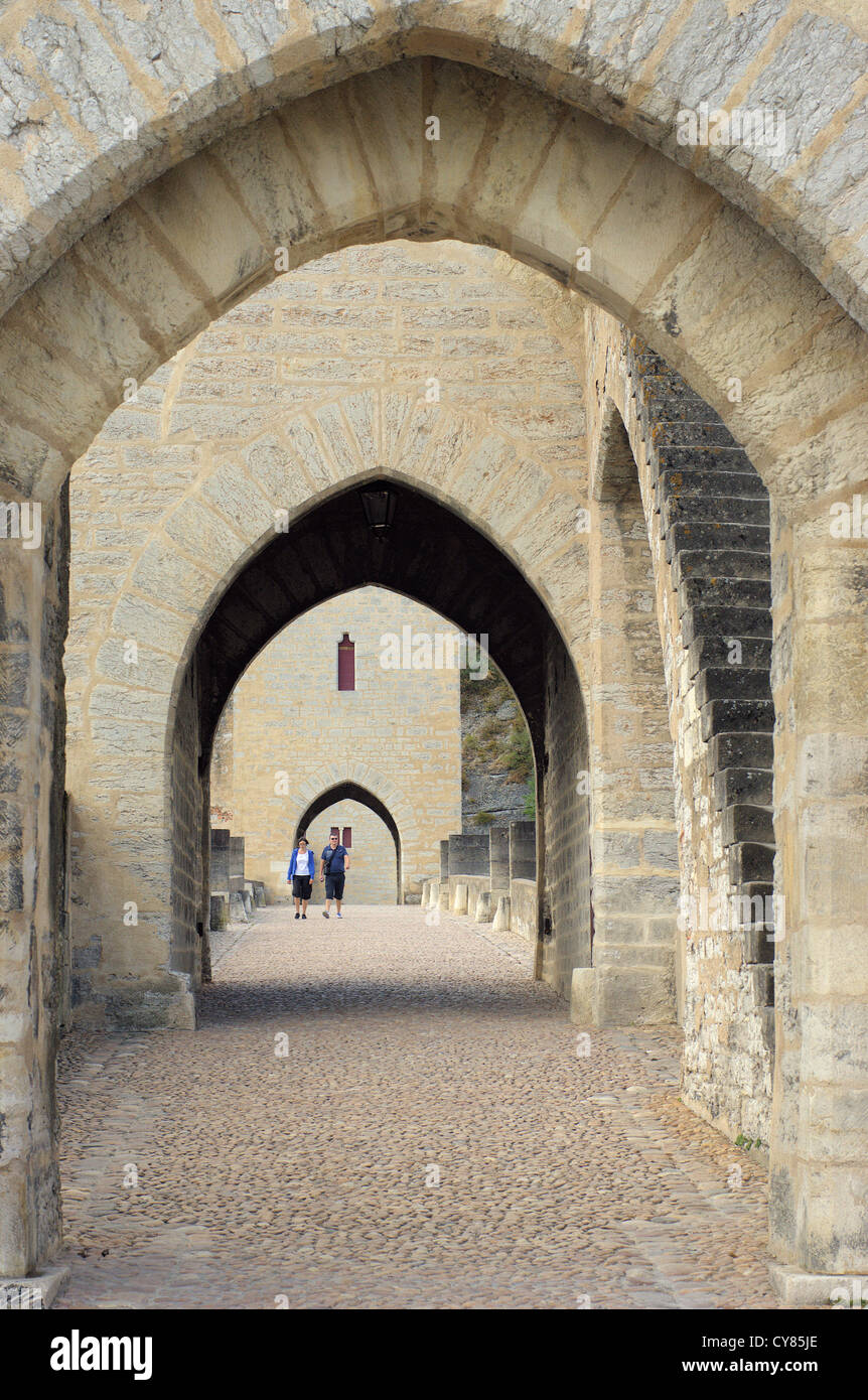 Gothic Pont Valentre on the River Lot Cahors Valentre Bridge Stock ...