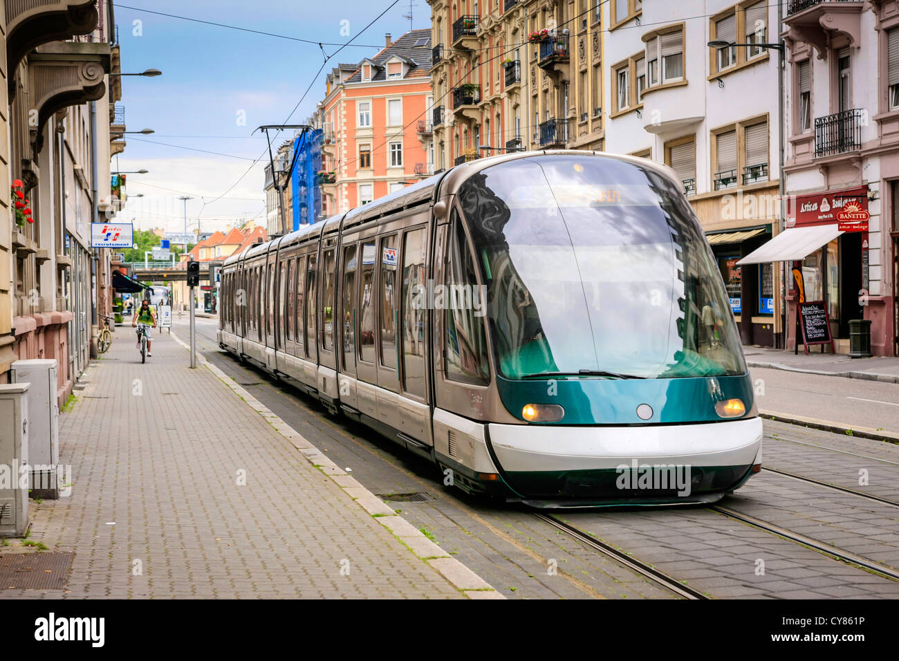 Modern trams in the city of Strasbourg in France Stock Photo - Alamy