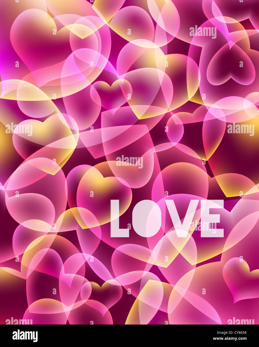Love background with hearts Stock Photo - Alamy
