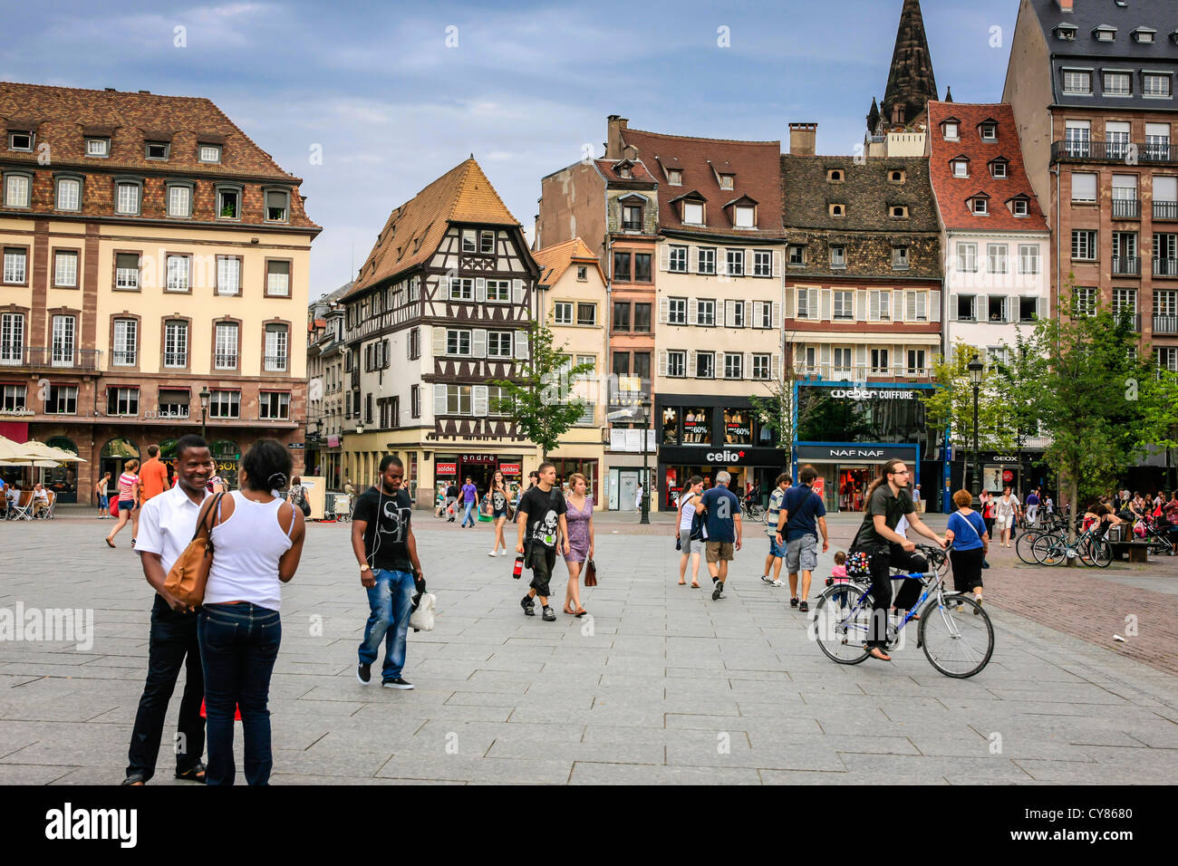 In the medieval streets of Strasbourg, particularly here in the Place ...