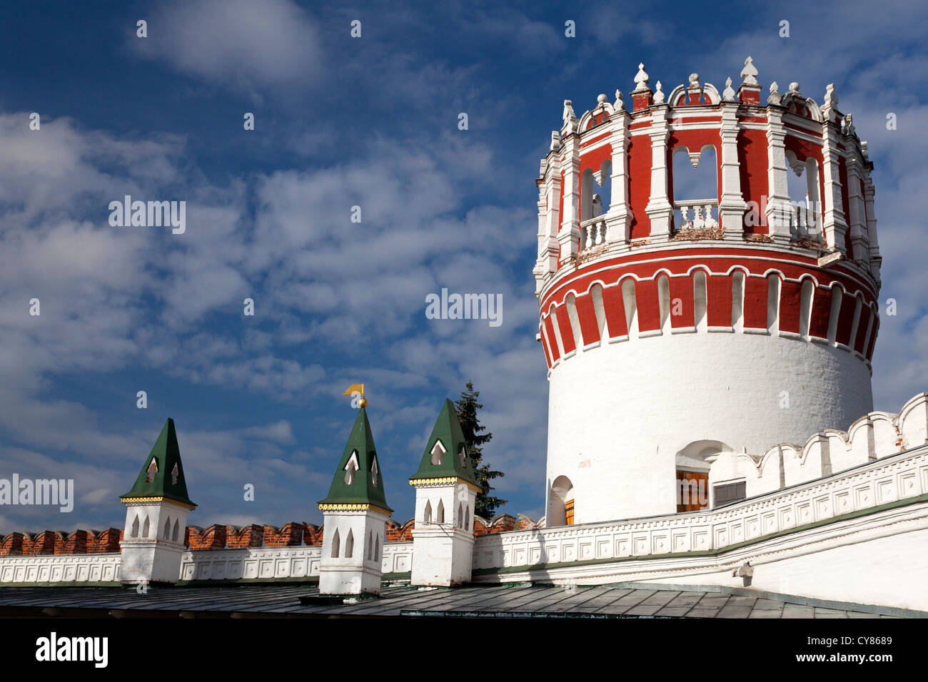 The Naprudnaya tower on the Streltsy guard-house at Novodevichy Convent ...