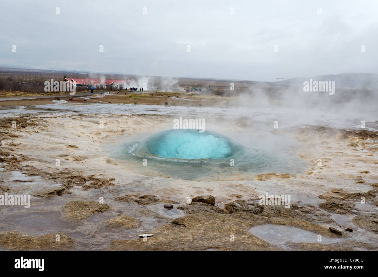 geothermal golden circle iceland geysir (image 3 of 5 showing eruption ...