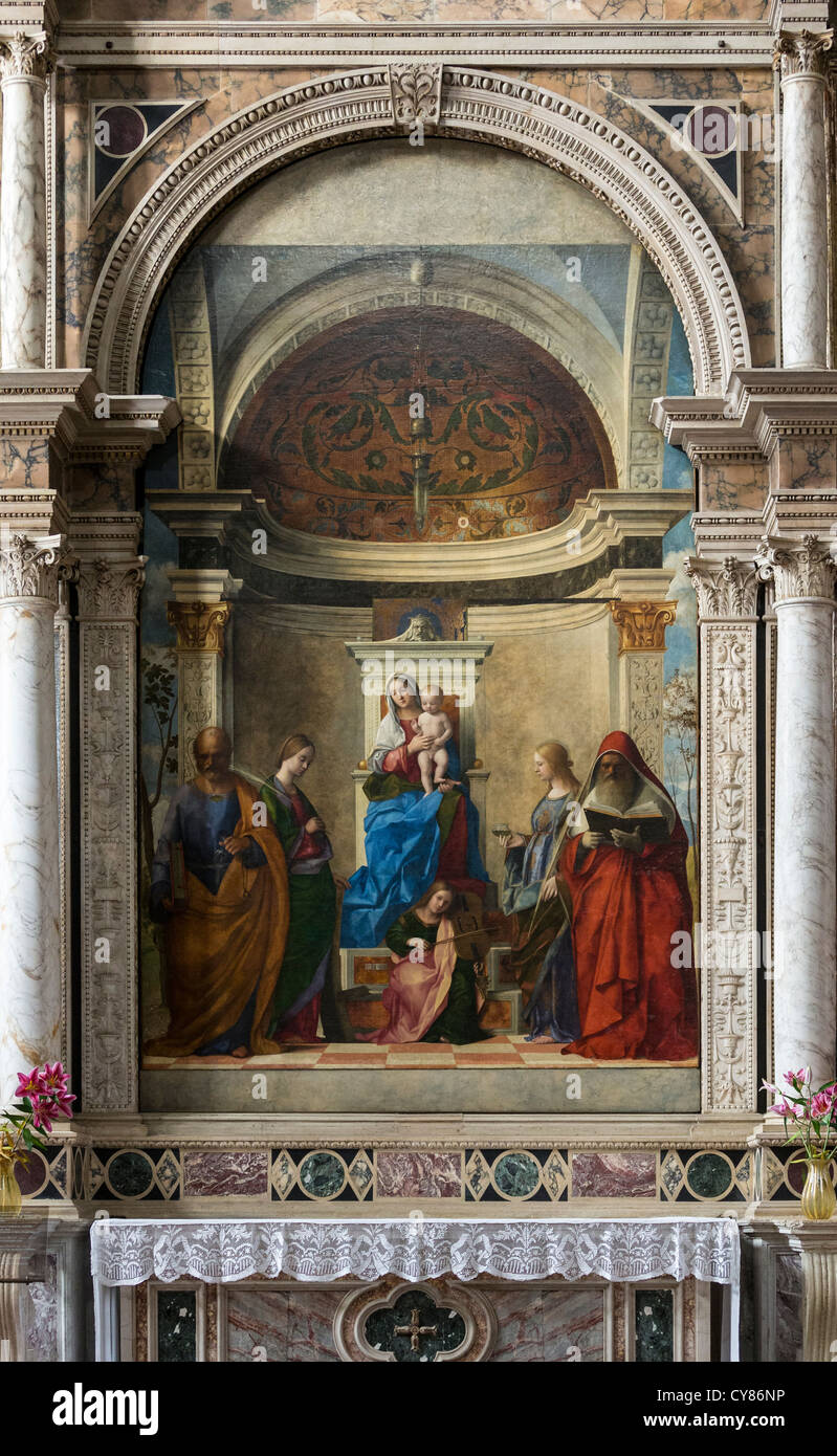 The San Zaccaria Altarpiece by Giovanni Bellini (Madonna and Four ...